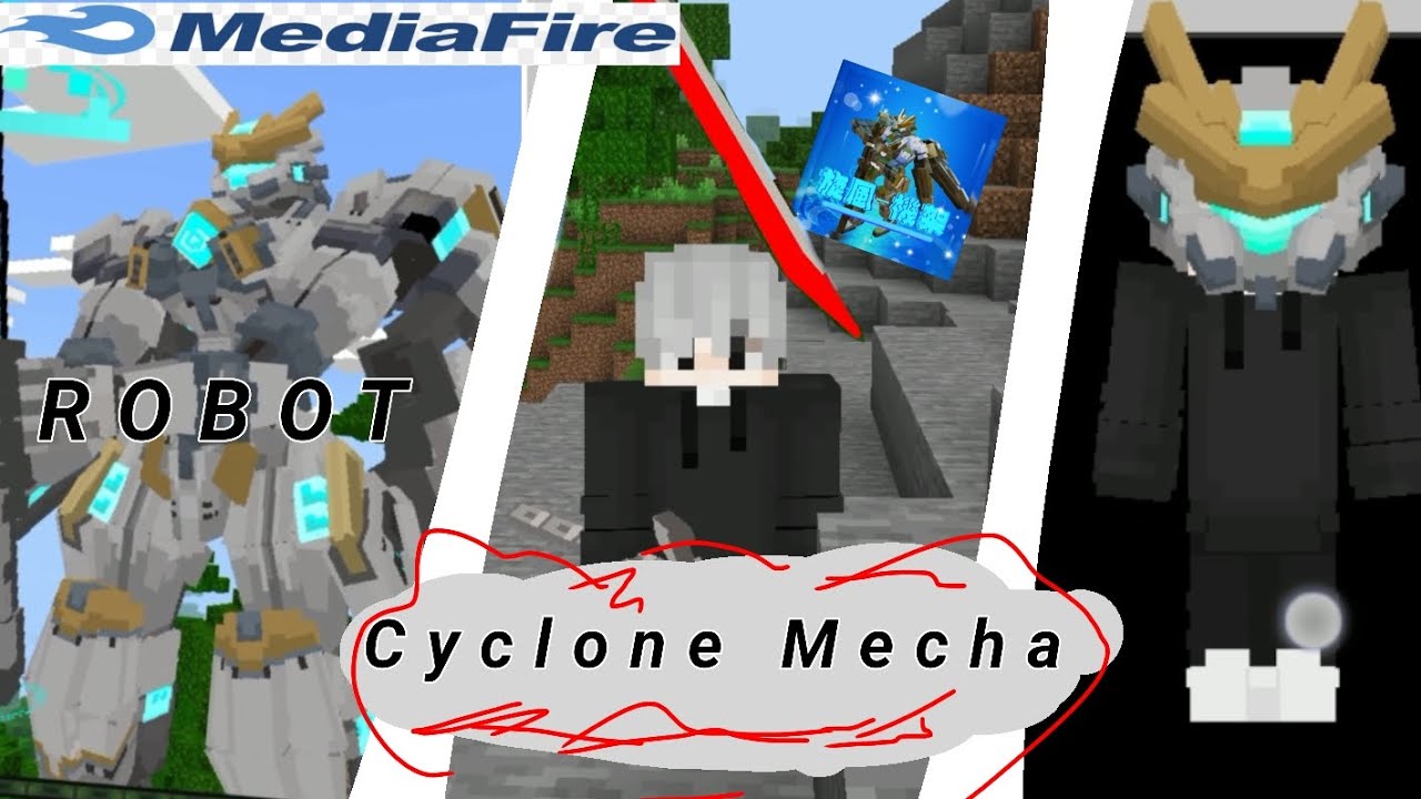 MOD MINECRAFT robot keren|[Cyclone Mecha]| Link mediafire no pw ya kek ...