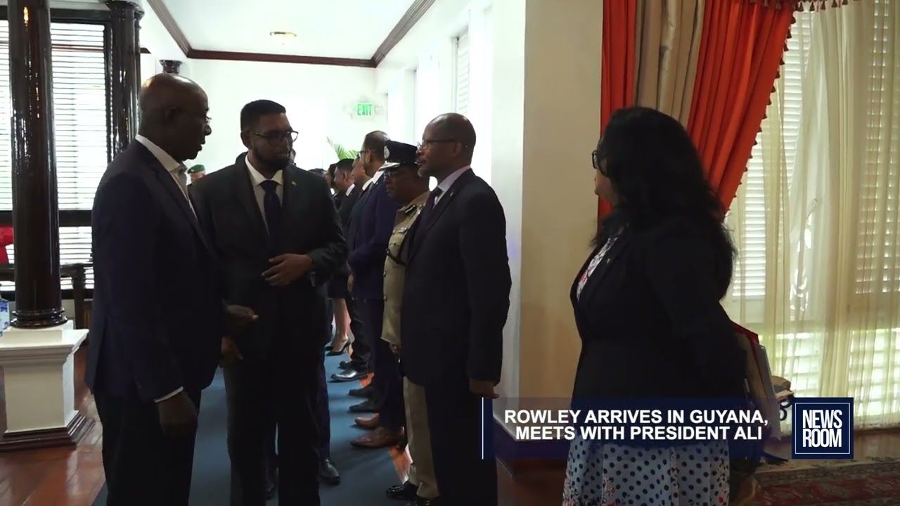 KEITH ROWLEY ARRIVES IN GUYANA, MEETS WITH PRESIDENT ALI - YouTube