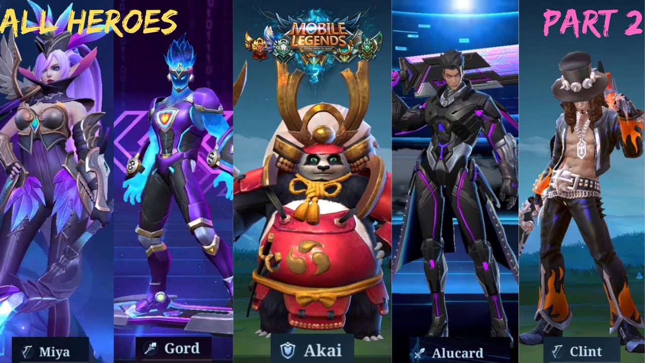 All Heroes Mobile Legends Bang Bang in 2021 - MLBB All Hero Animation ...