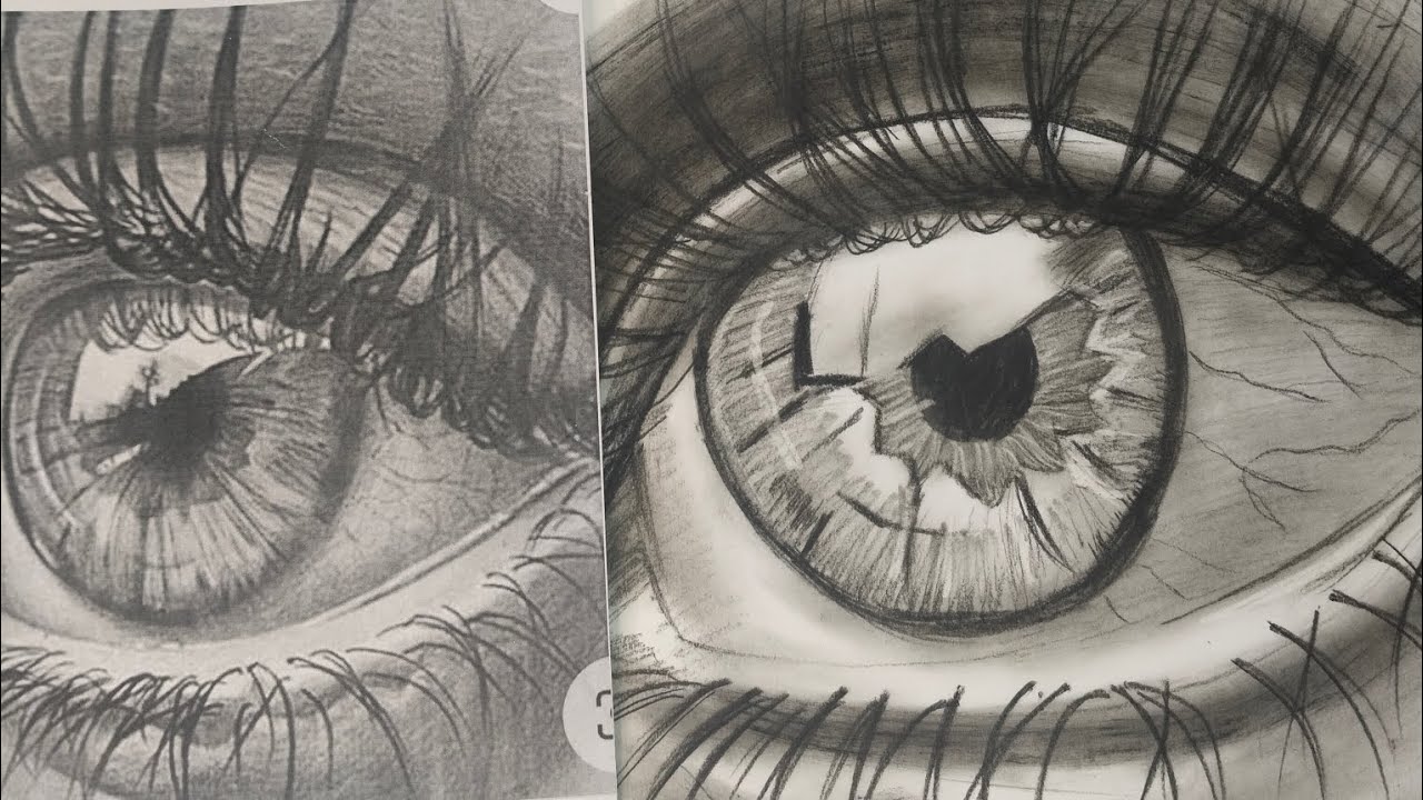 How to draw hyper realistic drawing.| Draw Realistic eyes.| basic to ...