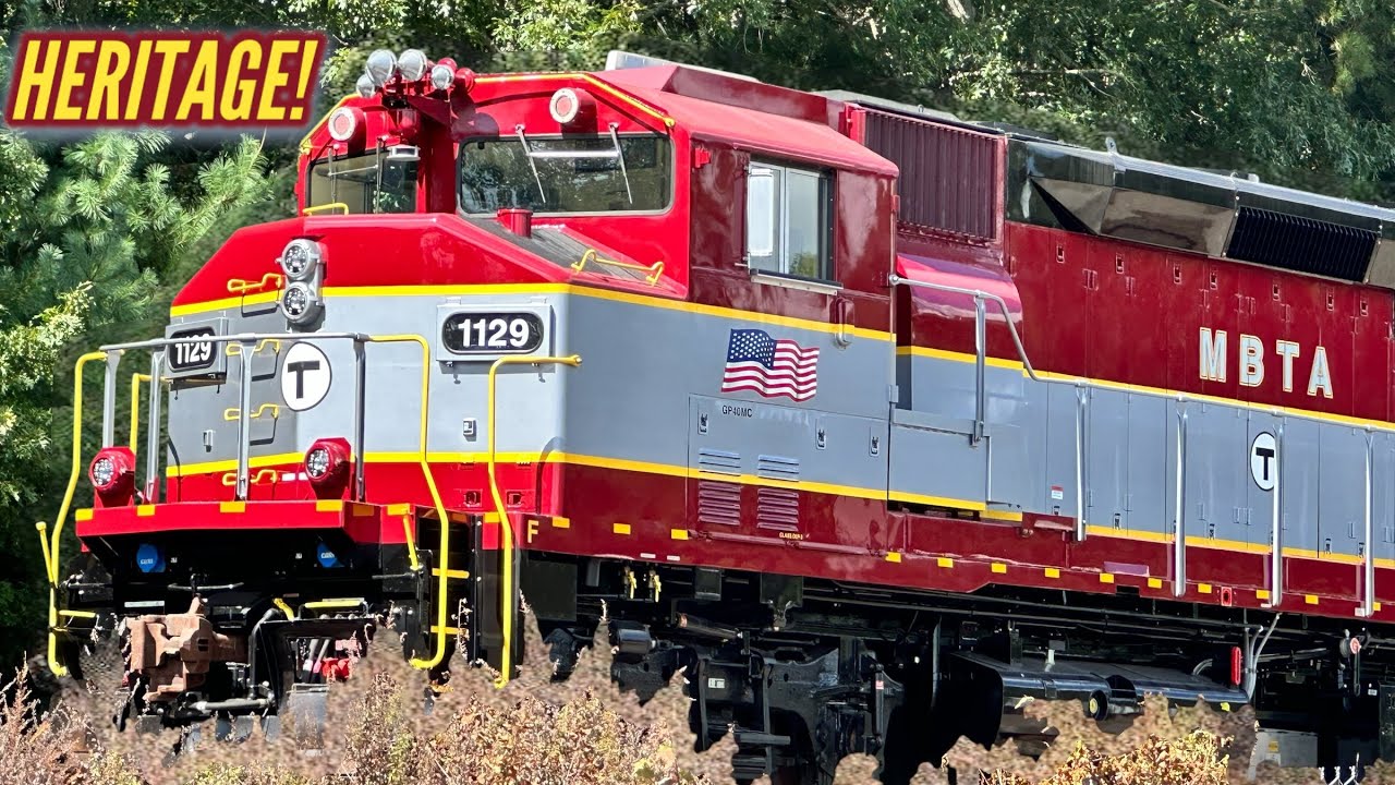MBTA 1129 Heritage Unit When You Least Expect It! - YouTube