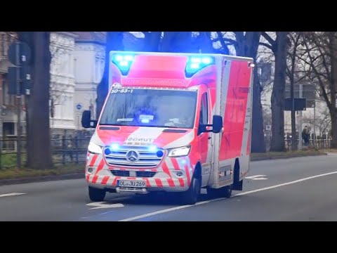 Mit Alarm zum Schichtwechsel und los zum Einsatz | RTW 50-83-1 JUH Oldenburg Oldb. Stadt - YouTube