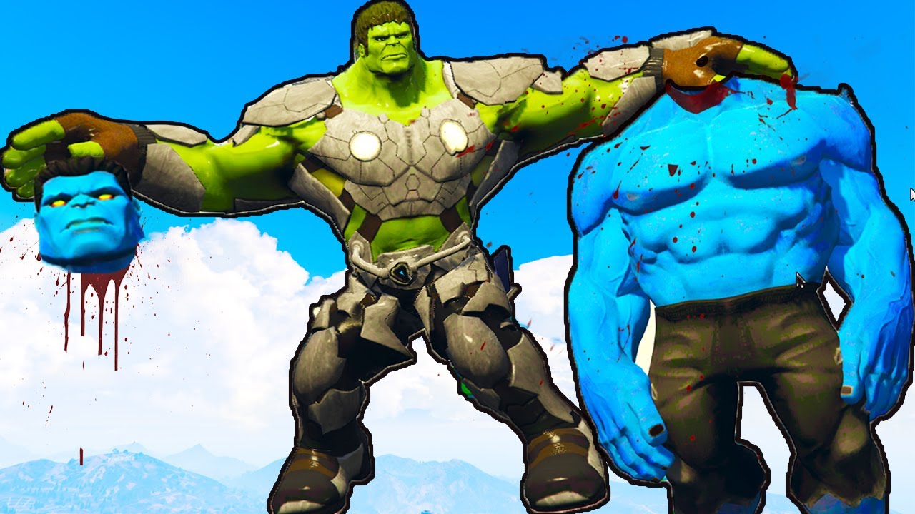 Green Hulk Vs Blue Hulk