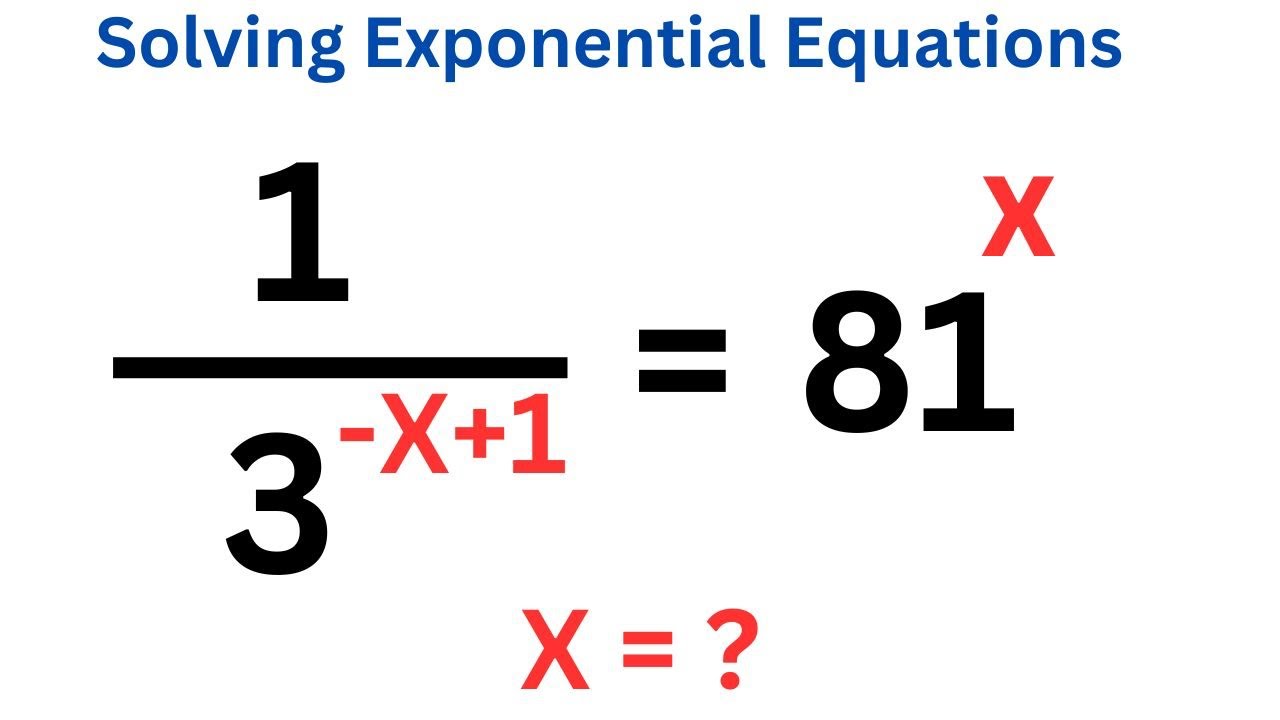 Solving Exponential Equations Math Olympiad Question - YouTube