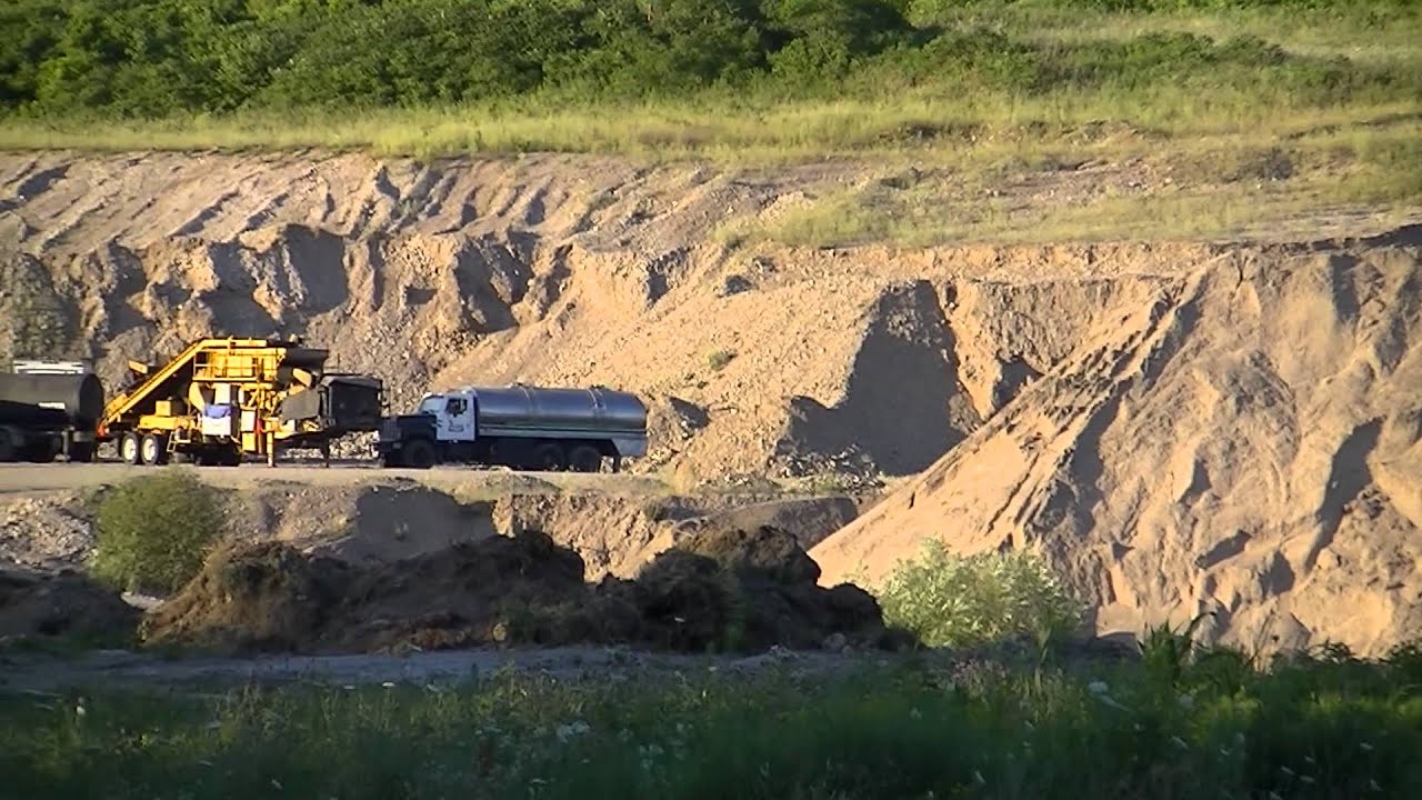 Ontario Sand Pit Quarry working - YouTube