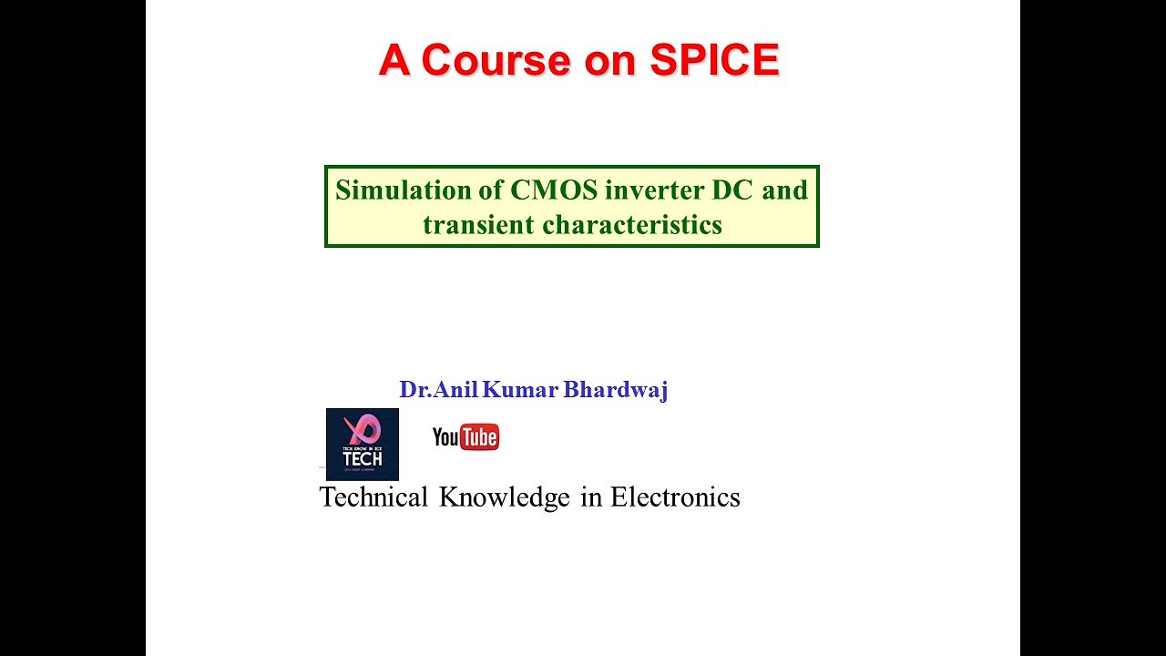 SPICE CODING| How to write code for CMOS inverter DC and transient ...