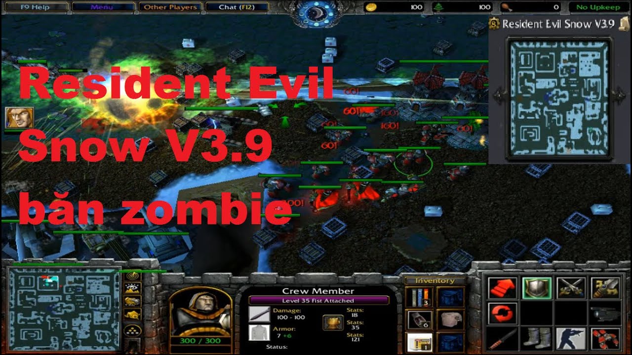 Warcraft 3 : Resident Evil Snow V3.9 ( bắn zombie ) - YouTube
