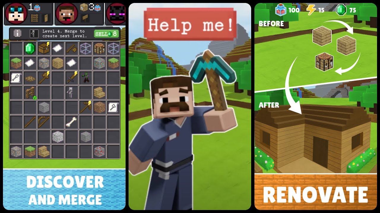 Merge Craft: Combine & Explore Mobile Game | Gameplay Android & Apk ...
