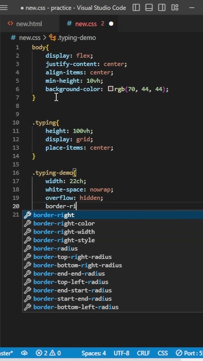 🤯 Typing Text Animation CSS | CodeModeOn - YouTube