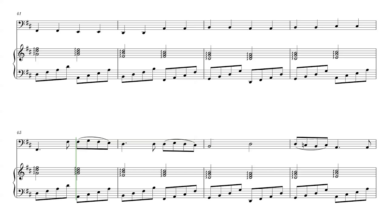 Canon in D for Cello and Piano // Sheet Music - Score - YouTube