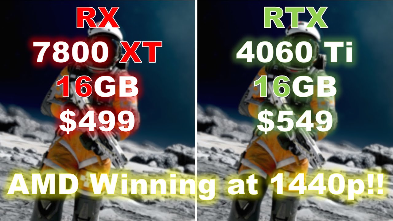 RX 7800 XT vs RTX 4060 Ti 16GB | AMD Winning at 1440p - YouTube