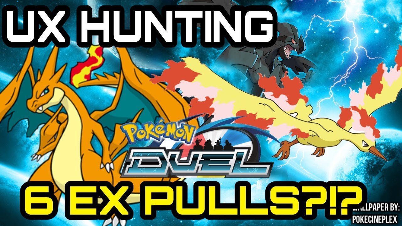 POKEMON DUEL - UX HUNTING!! 6 EX PULLS?!? TWO 10 PACK BOOSTER OPENING ...