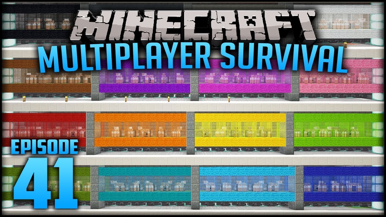 HUGE MULTICOLOR AUTO SHEEP FARM | Minecraft Multiplayer Survival ...
