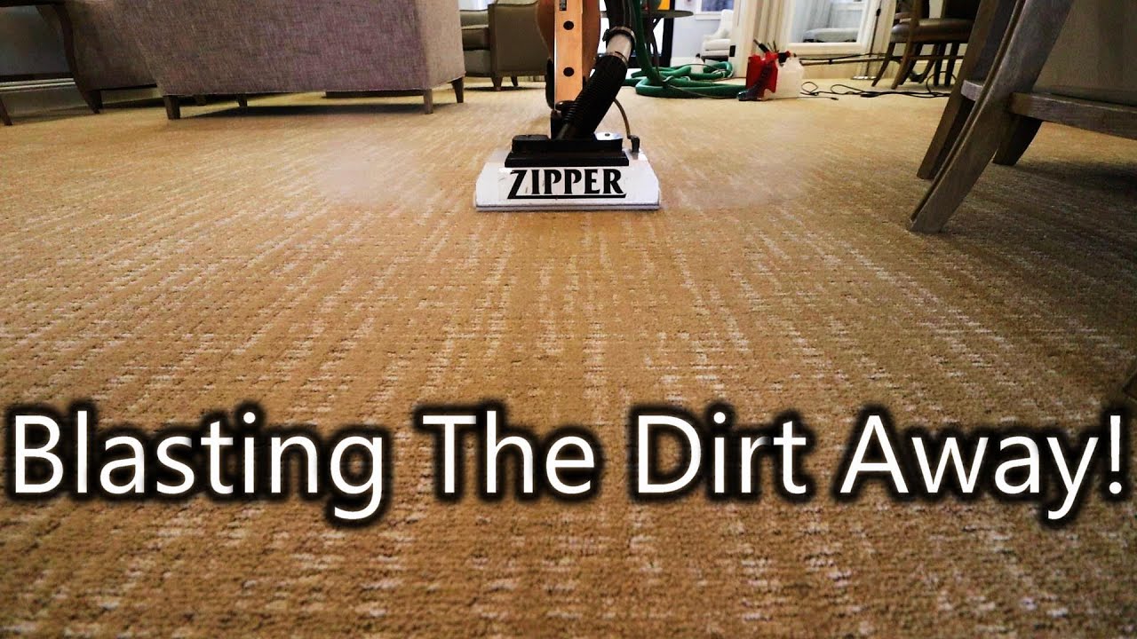DIRTY STAINED UP CARPET MEETS THE ZIPPER! Satisfying carpet cleaning ...
