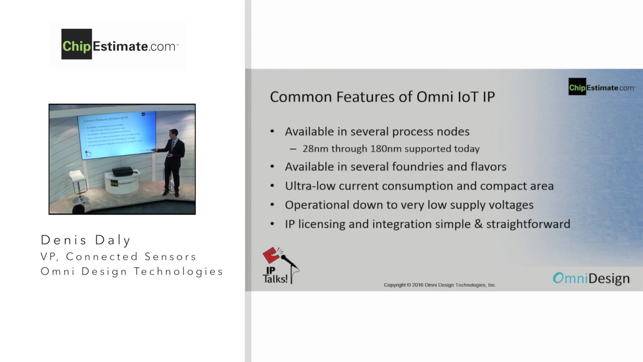 Omni Design Technologies Platform for Connected Sensor Networks, Omni Design, IP Talks! DAC 2016 ...