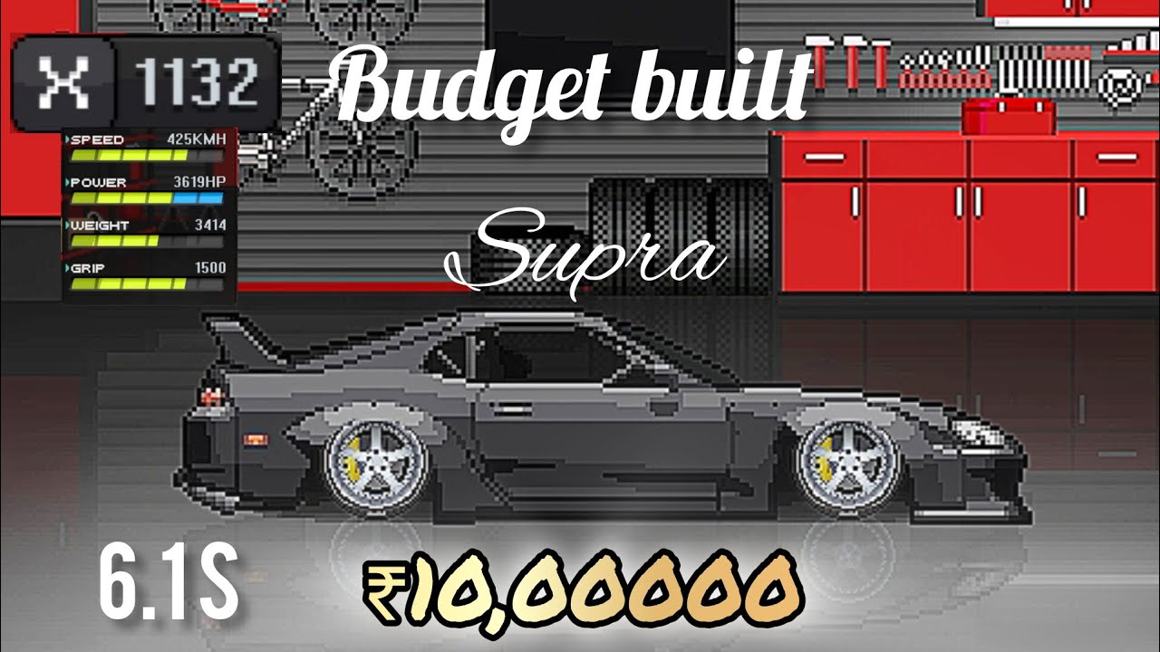 Pixel car racer best budget Supra built🔥 (6.1s).#vedio#pixelcarracer# ...