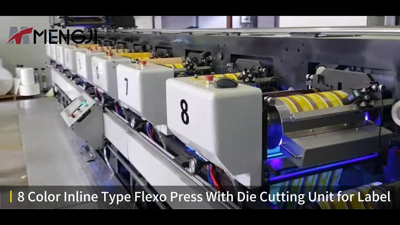 8-Color Inline Type Flexo Printing Press With Die-Cutting Unit for ...