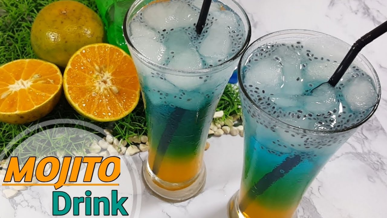 Minuman Mojito Blue - fresh drink - YouTube