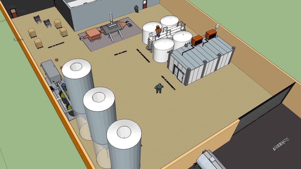 Diseño de Plantas Industriales 2016-1 SketchUp - YouTube
