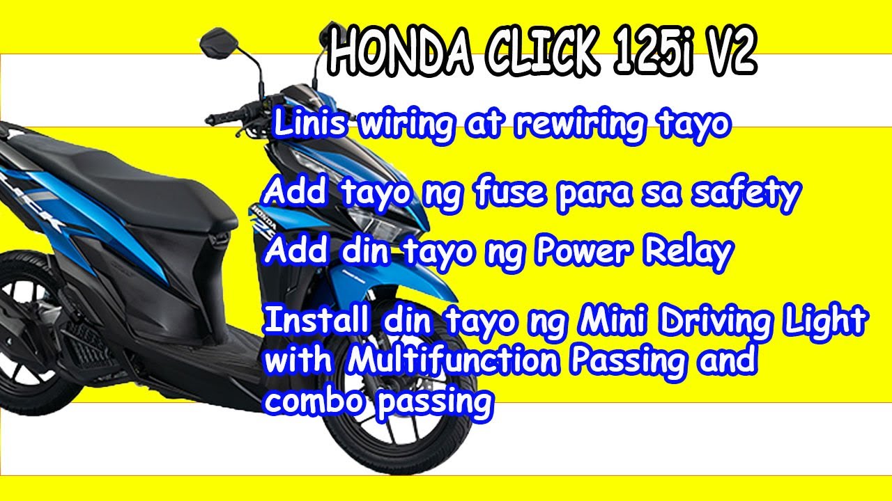 HONDA CLICK V2 MDL INSTALLATION AND REWIRING - YouTube
