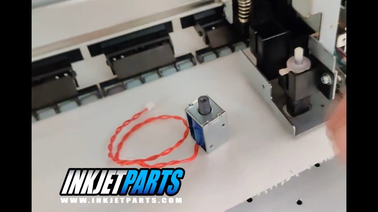 Mutoh Changing The Cutter Solenoid DF 42234 | Inkjet Parts - YouTube