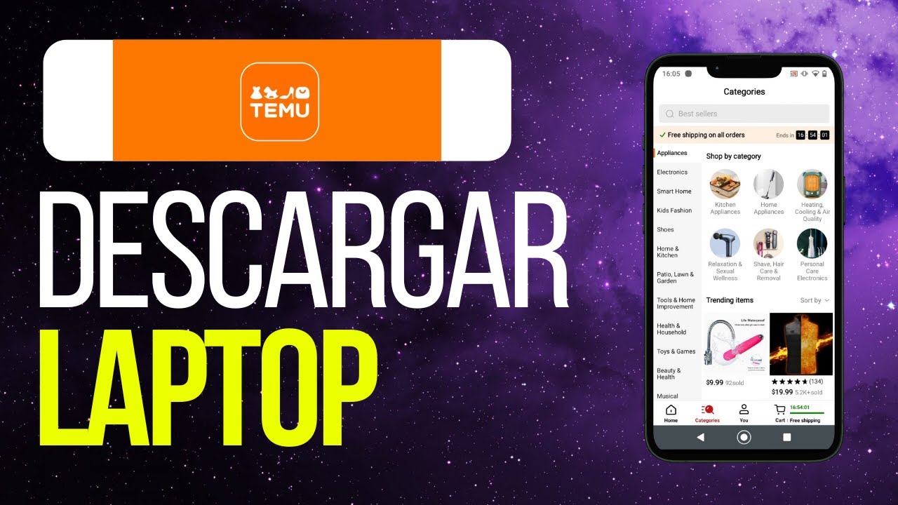 Cómo descargar Temu en laptop - YouTube