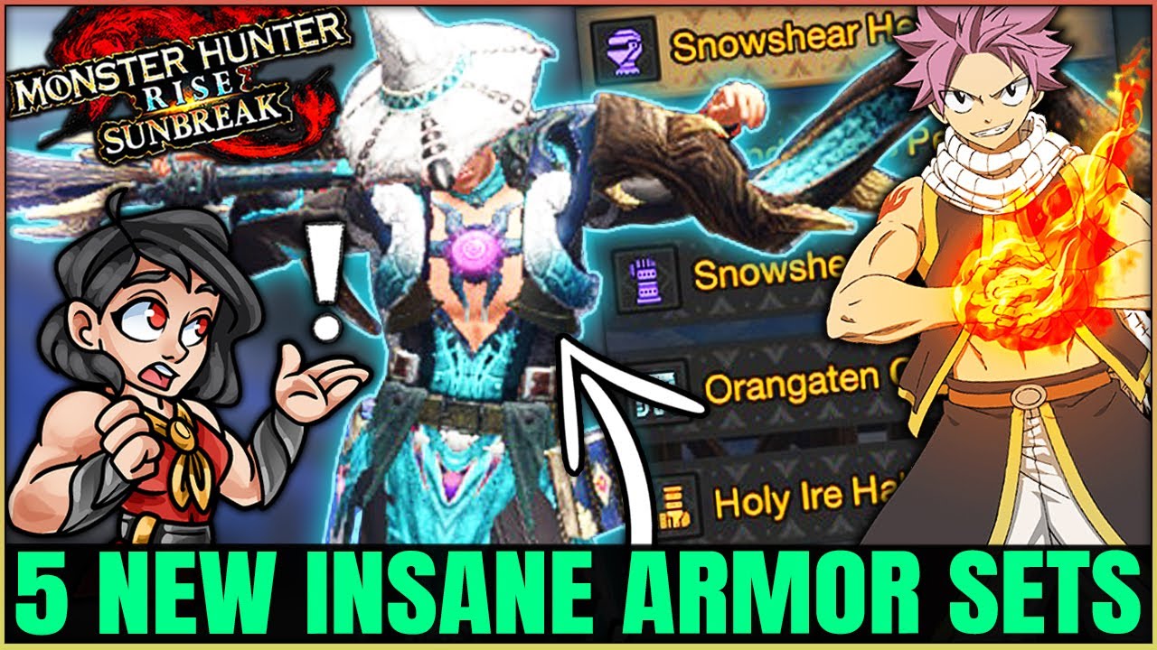5 RIDICULOUS New Layered Armor Sets - EVIL GOD & Natsu - Monster Hunter ...