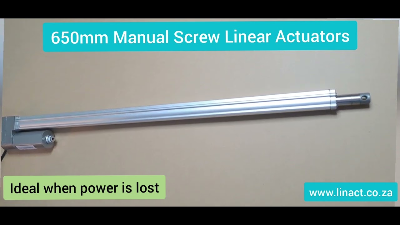 650mm Manual Linear Actuator - YouTube