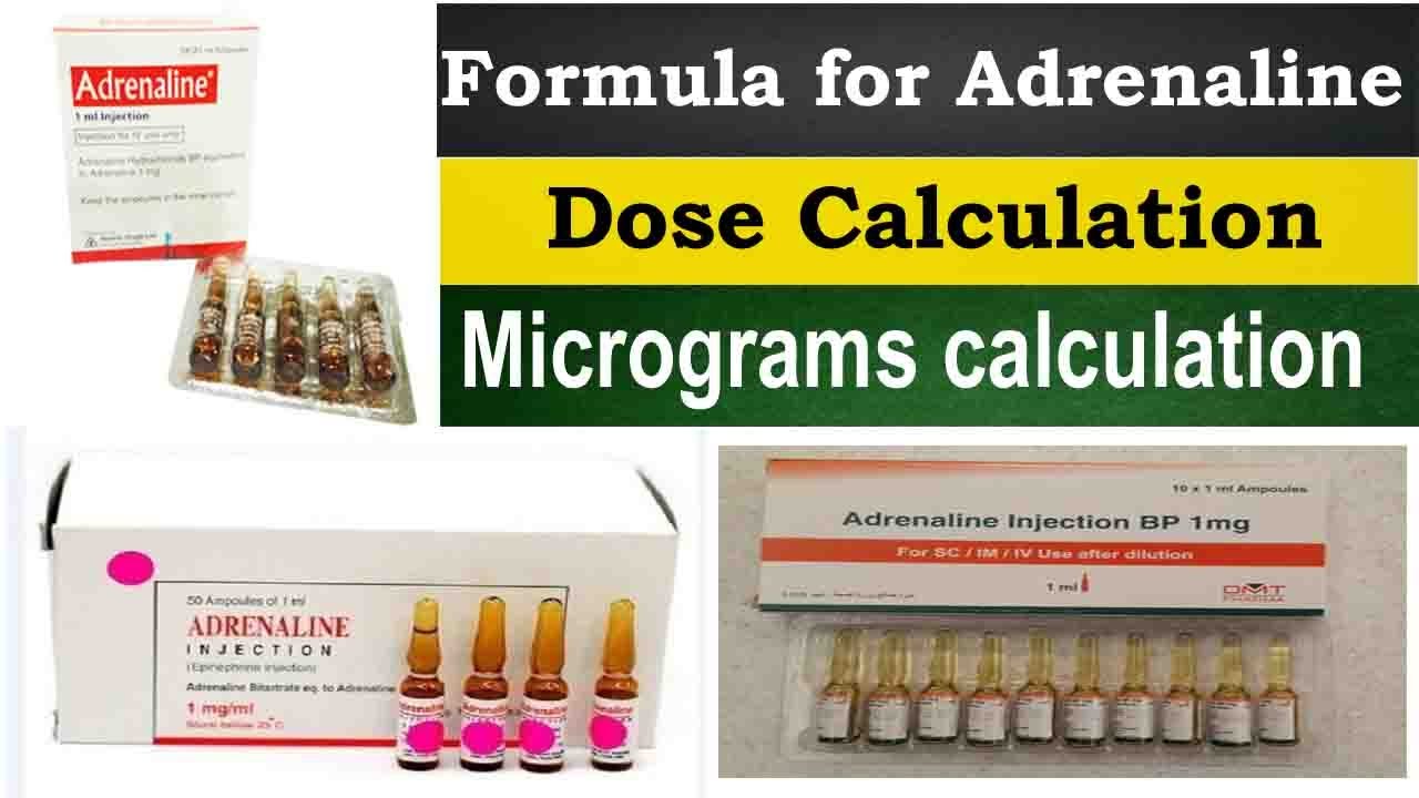 Easy Formula Adrenaline Epinephrine Drug Calculation in Micrograms ...