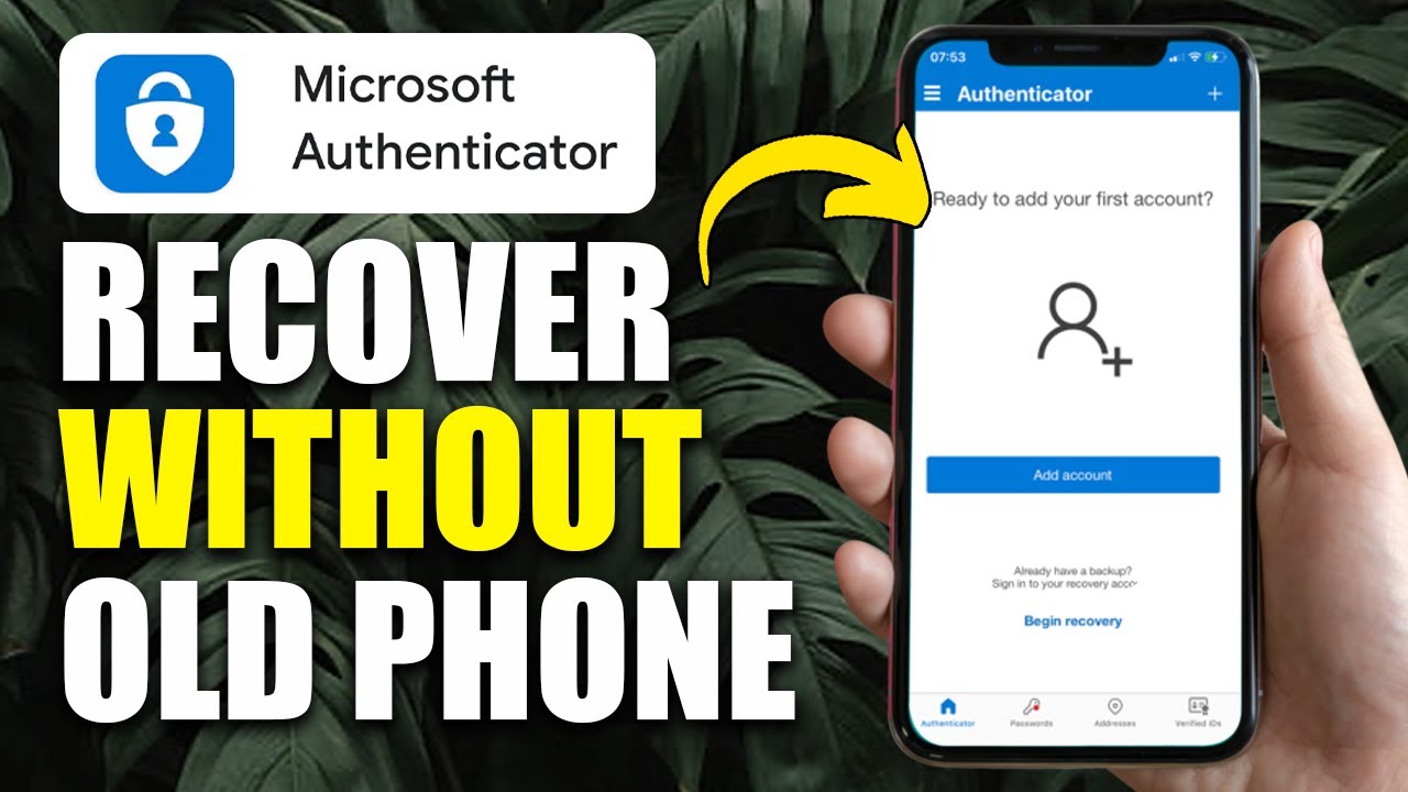 How To Recover Microsoft Authenticator App Without Old Phone - YouTube