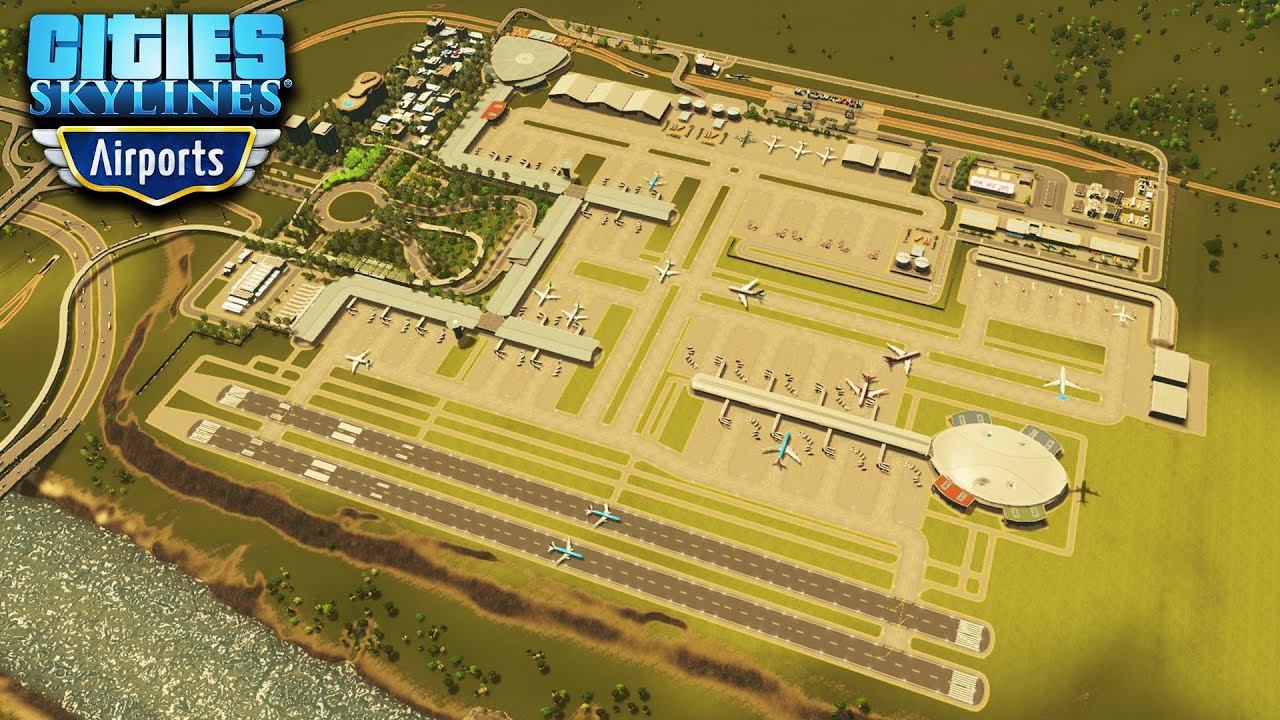 BUILD MASSIVE CITY AIRPORTS IN THE NEW CITIES: SKYLINES DLC - Gameplay ...