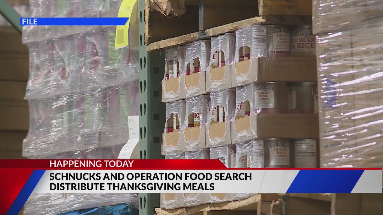 Thanksgiving supplies delivered to families in need today - YouTube