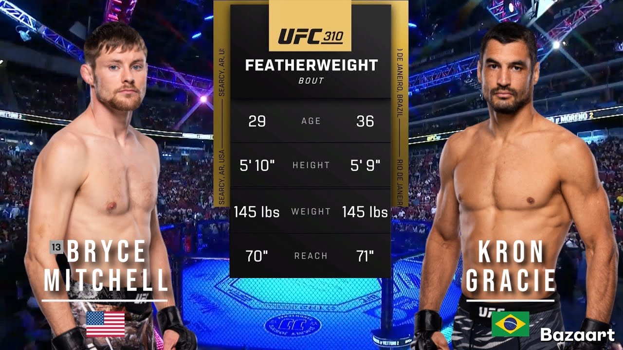 BRYCE MITCHELL VS KRON GRACIE FULL FIGHT UFC 310 - YouTube