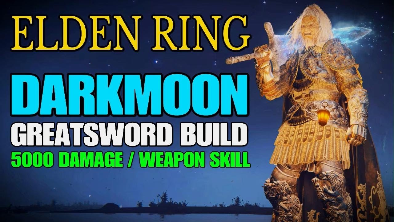 ELDEN RING - Darkmoon Greatsword Build | High Damage | OP Build - YouTube