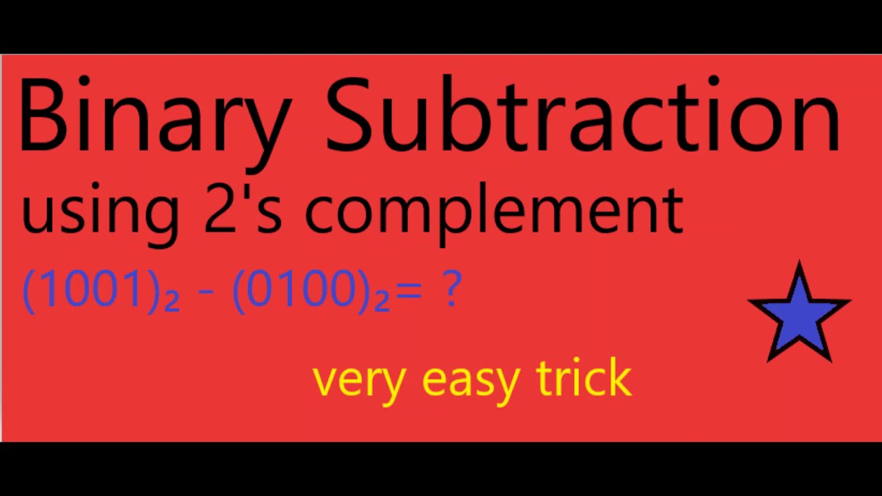 Binary Subtraction Using 2 s Complement in Hindi YouTube Binary Subtraction Using 2 s Complement in Hindi YouTube