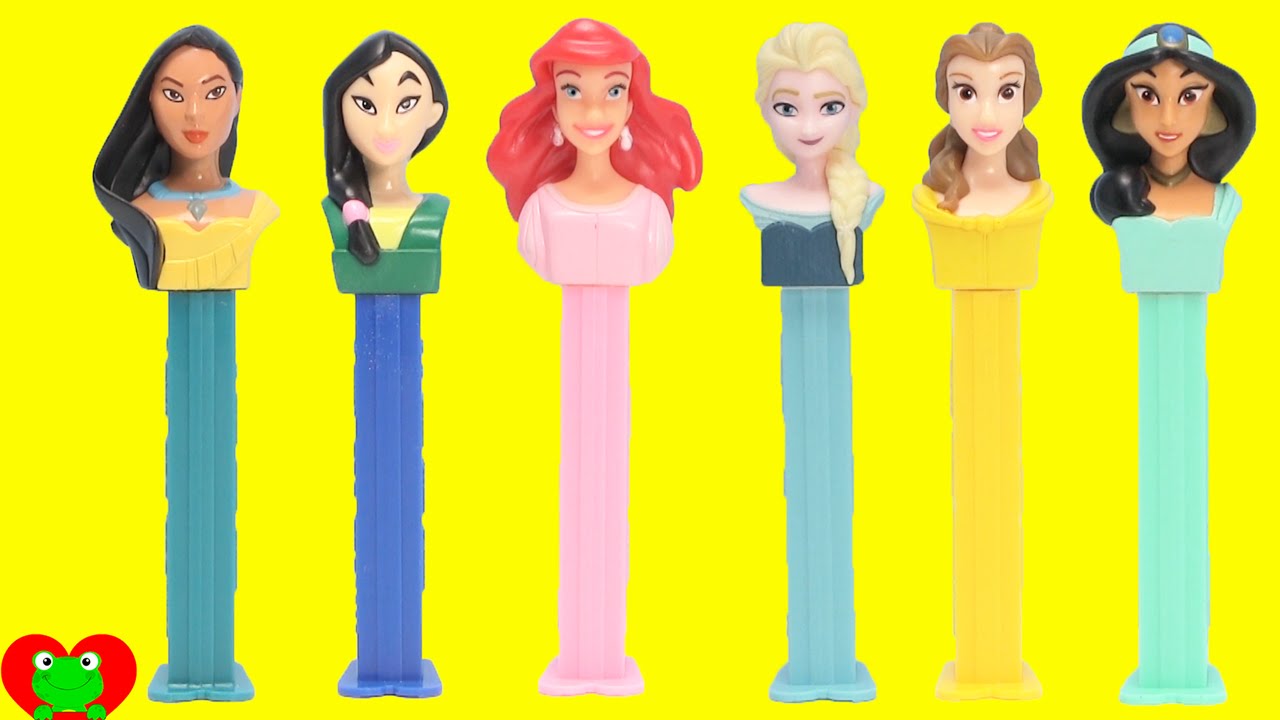 Disney Princess Pez Dispensers Frozen Elsa, Anna, Ariel, Belle, and ...