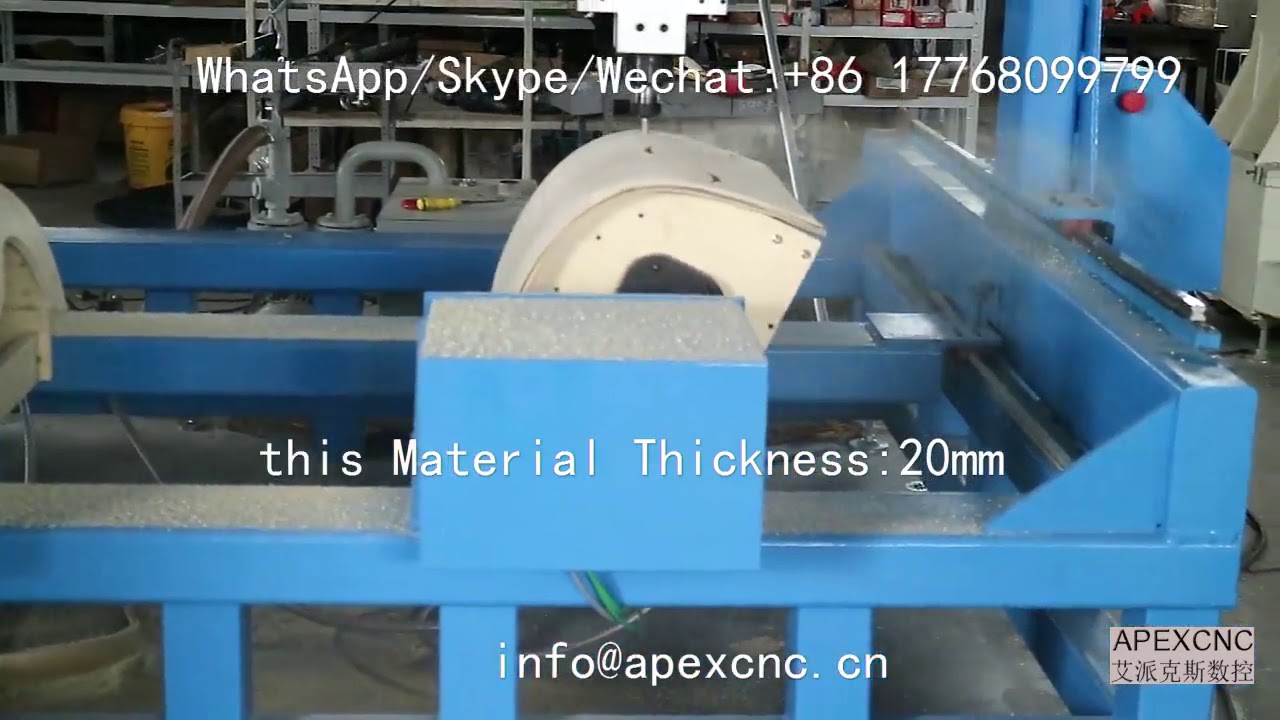 CNC MACHINE cutting with 2 Spindles & 2 Stations curved plywood - YouTube