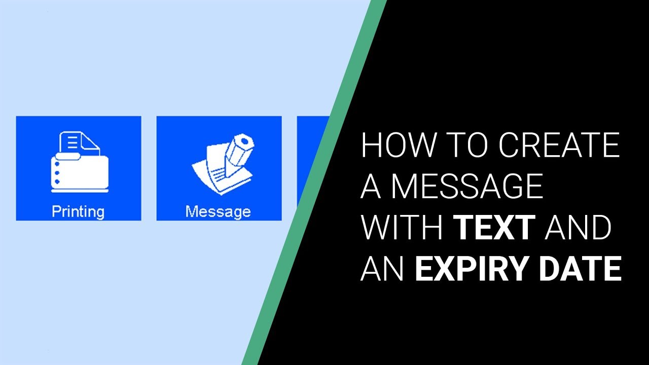 How to Create a Message with Text and an Expiry Date - YouTube