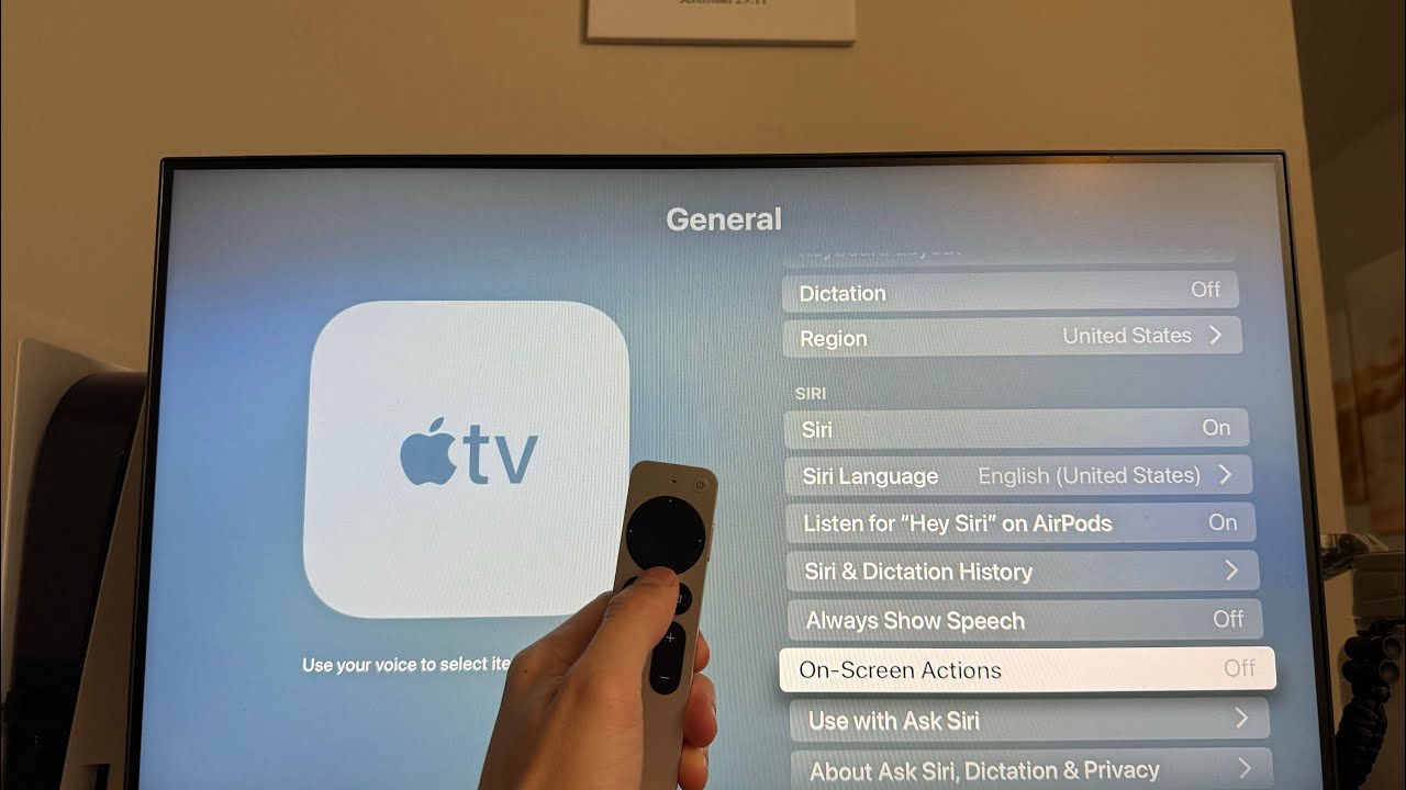 Apple TV: How to Turn On/Off Siri On-Screen Actions Tutorial! (For ...