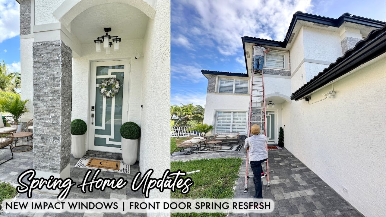 SPRING HOME UPDATES | FINALLY NEW IMPACT WINDOWS | FRONT PORCH REFRESH ...