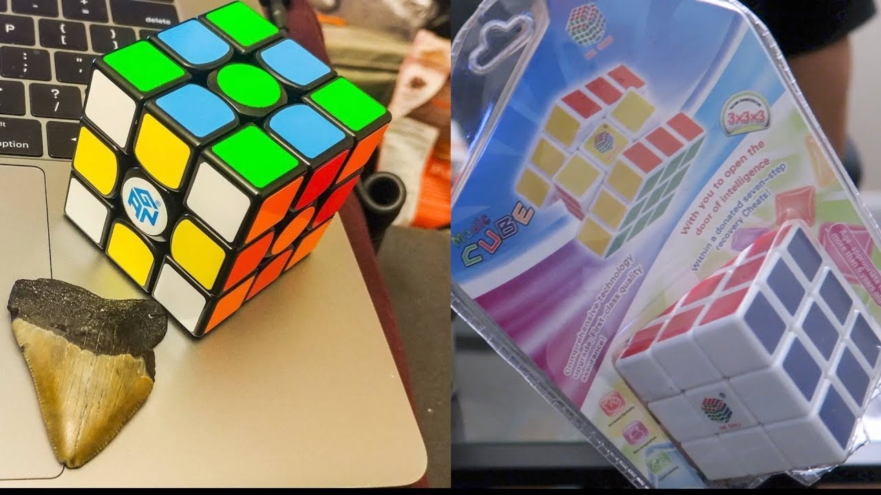 GAN 356 Air SM 3x3 Speed Cube Unboxing + Heshu Flea Market Cube First ...