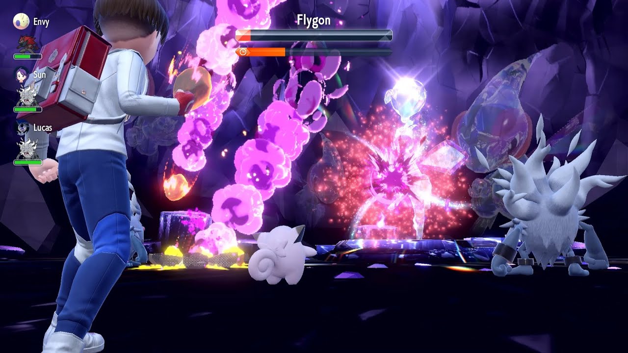 Pokemon Violet - Clefairy VS Flygon (6-star, Type: Ghost) - Tera Raid ...