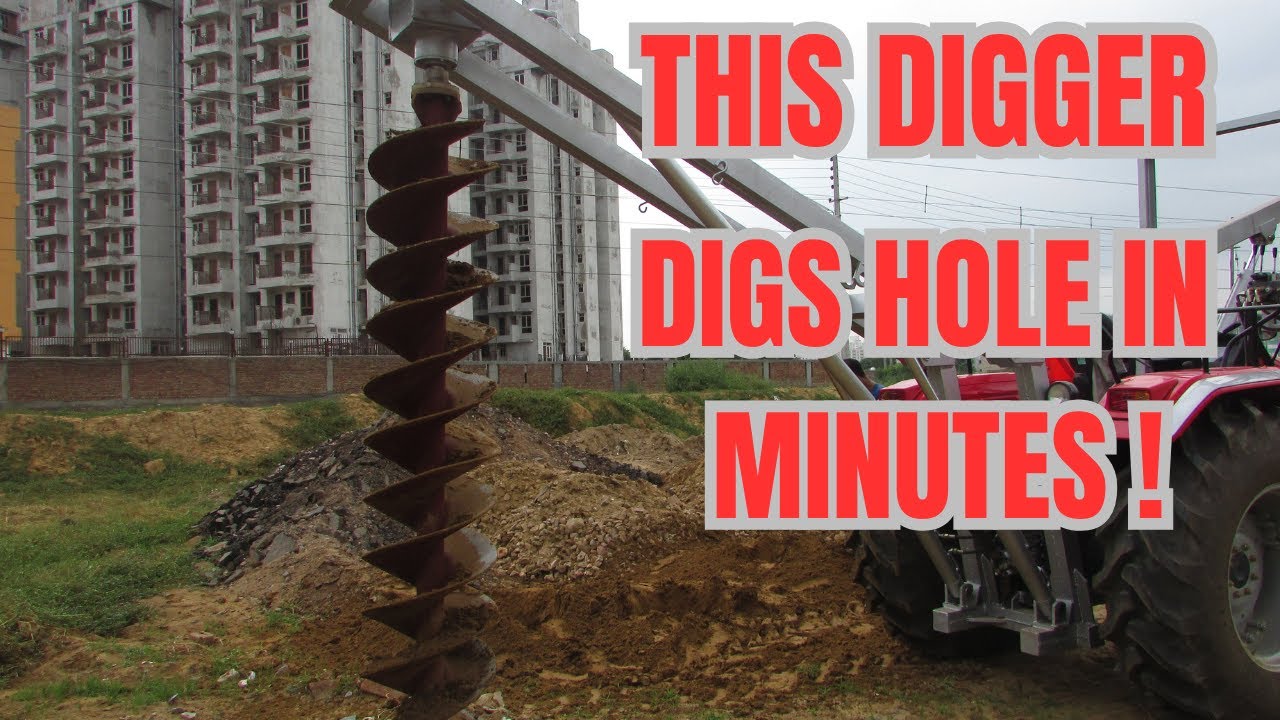 DIG FAST with This Post Hole Digger & Pole Erection Machine! - YouTube