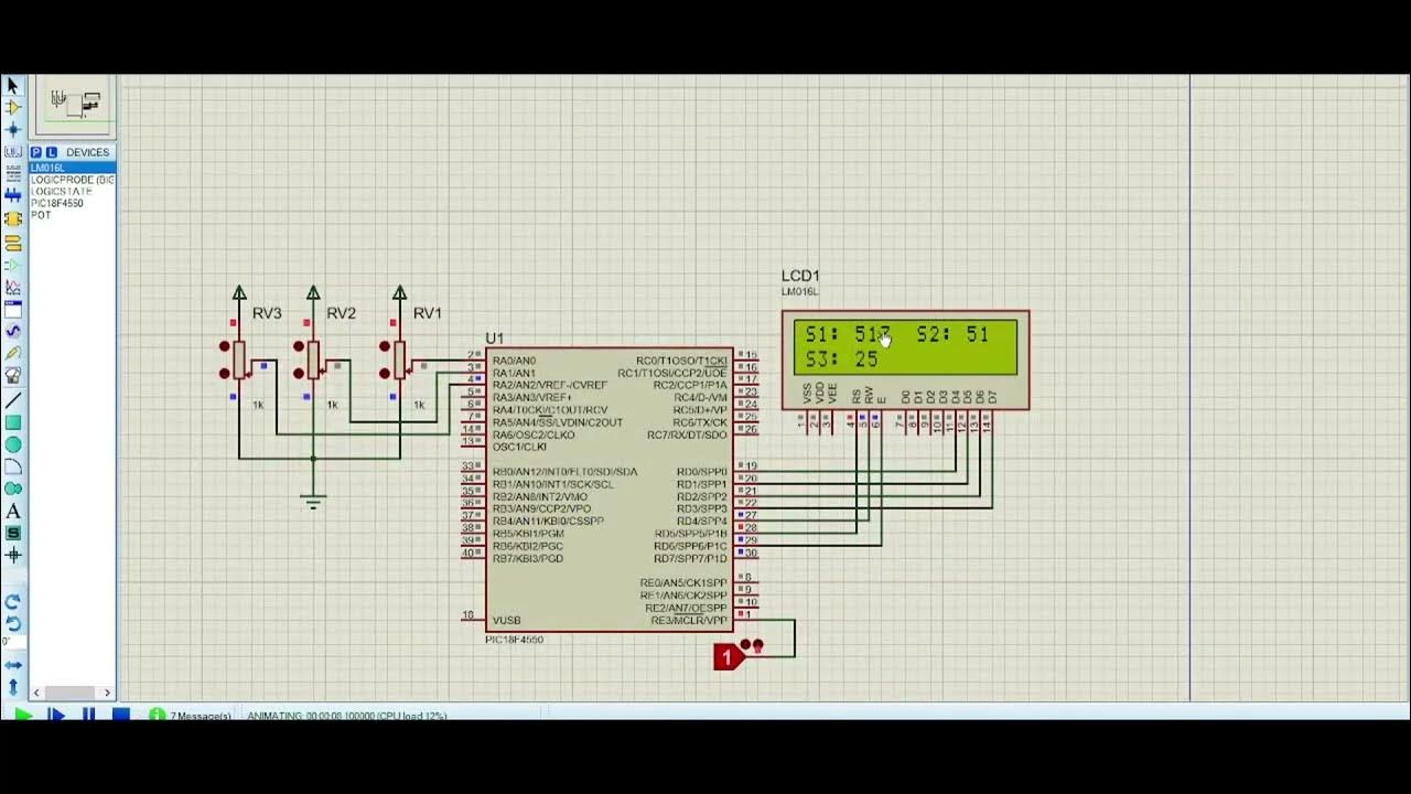 Lab13 MICROCONTROLADORES // PIC18F4550 // ADC lenguaje C - YouTube