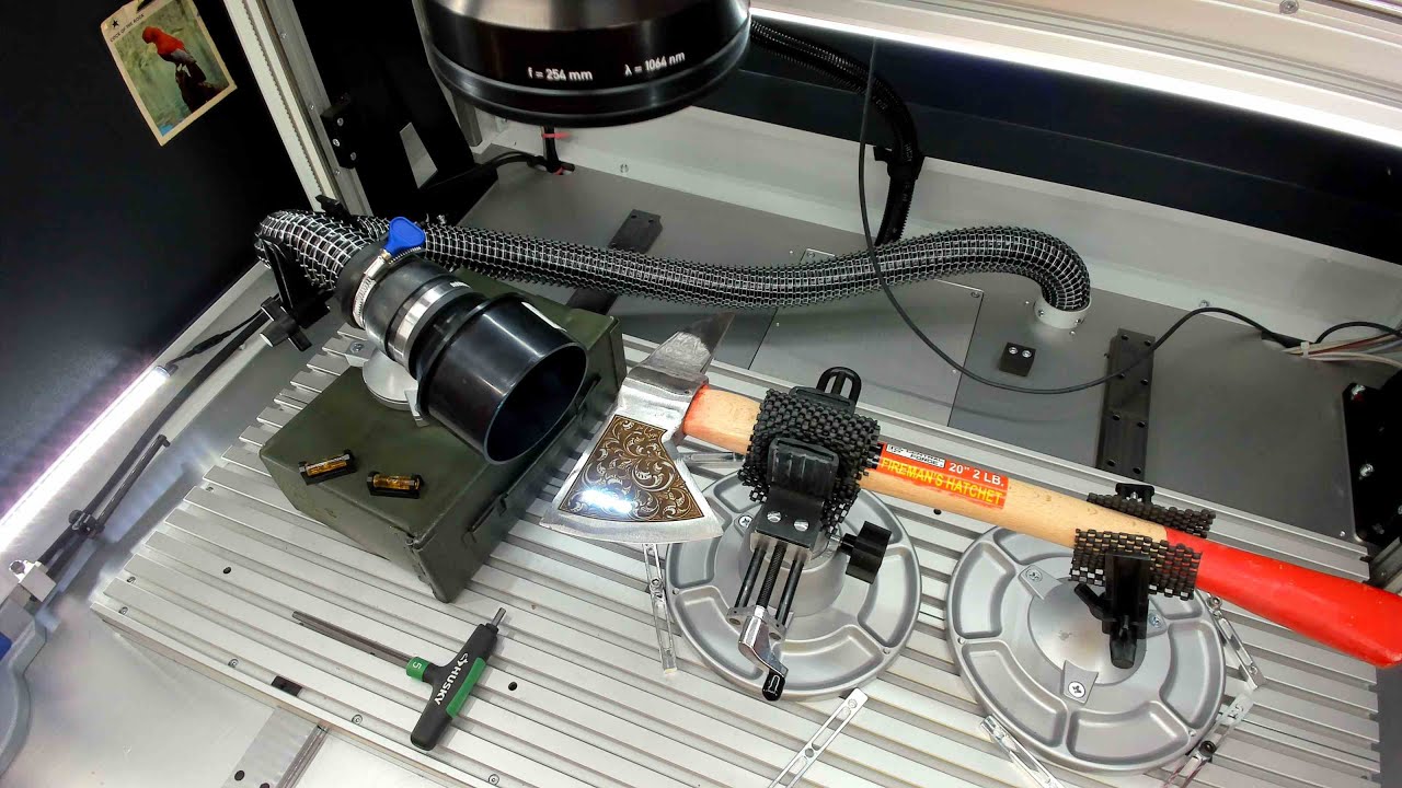 Custom Fire Hatchet Deep Laser Engraving | FRAGOUT DESIGN STUDIOS - YouTube
