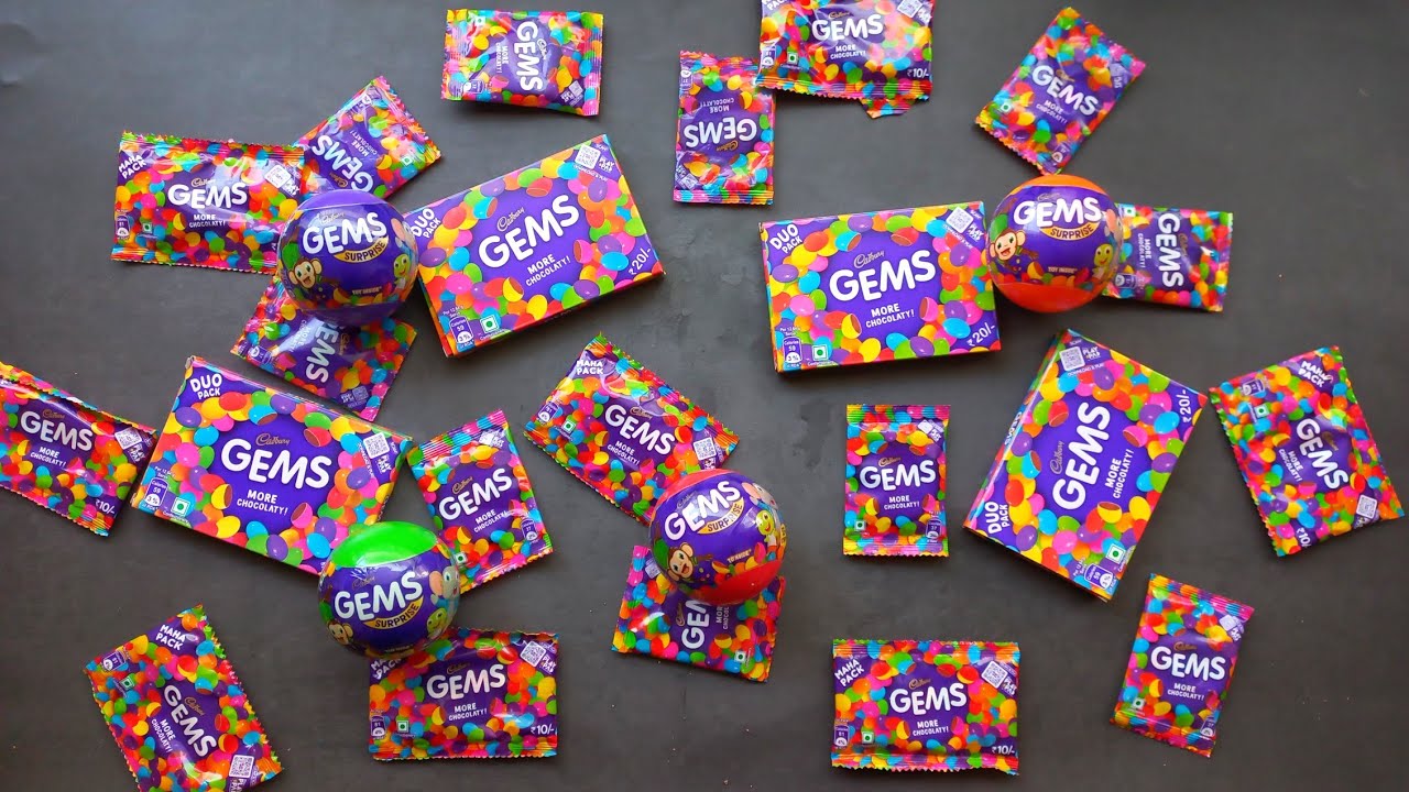Gems opening video, surprise toys, chocolate opening video, lots of ...