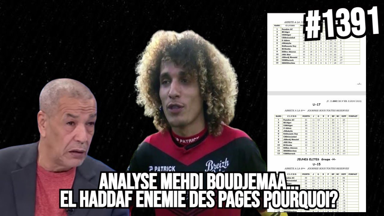 #1391 ANALYSE MEHDI BOUDJEMAA, LES CATEGORIES JEUNES, MADHOUI VEUX MAMMERI, BENCHIKH vs LES ...