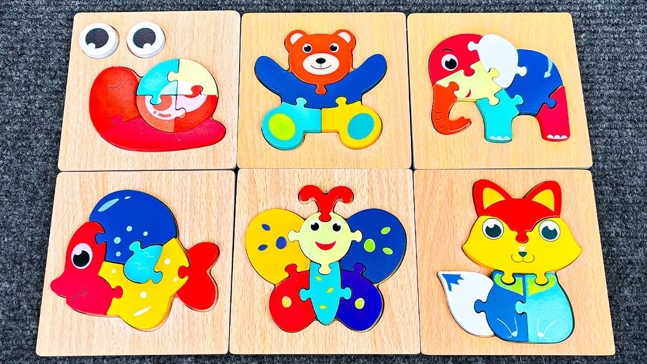 Best Learn Shapes with Animals Shape Matching Puzzle | Preschool ...