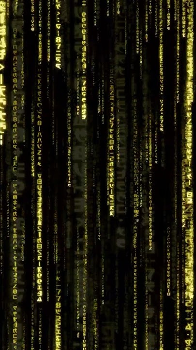 Yellow Matrix Code Rain 3D - Looped video animation for wallpaper #animation #matrix - YouTube