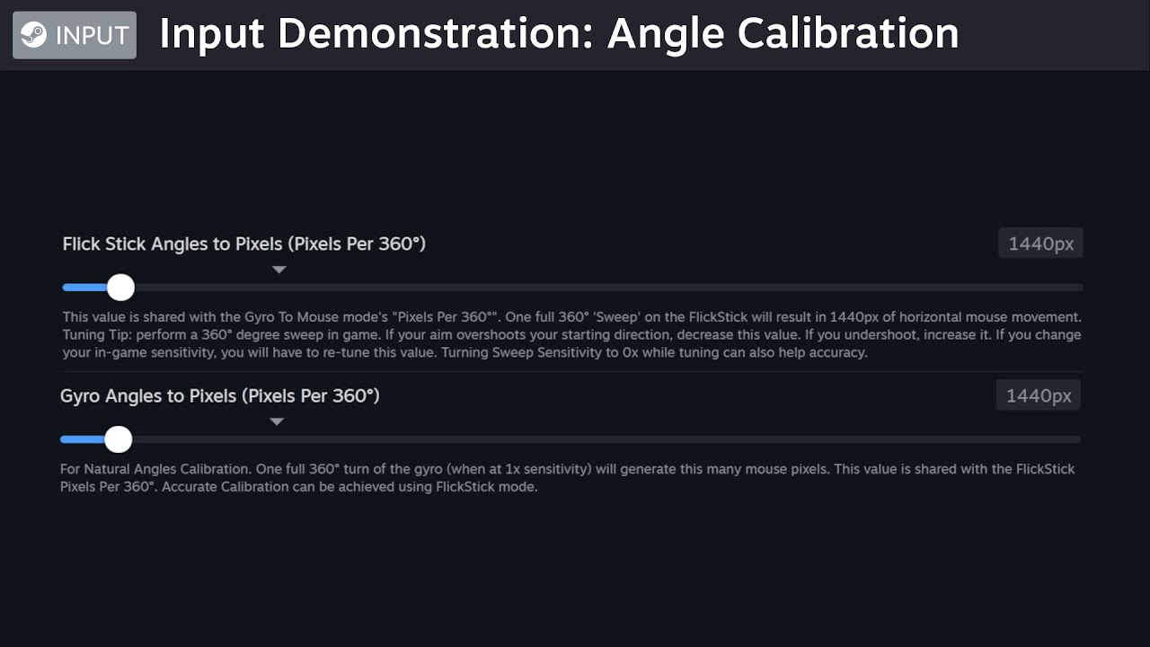 Steam Input - Input Demonstration: Angle Calibration - YouTube